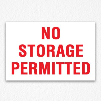 No Storage Permitted Sign - HPD Signs NYC