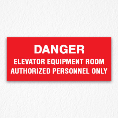 Danger Elevator Equipment Room - HPD Signs NYC