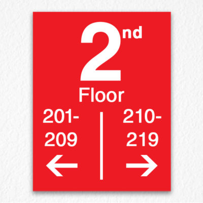 Floor Number Directional Sign - HPD Signs NYC