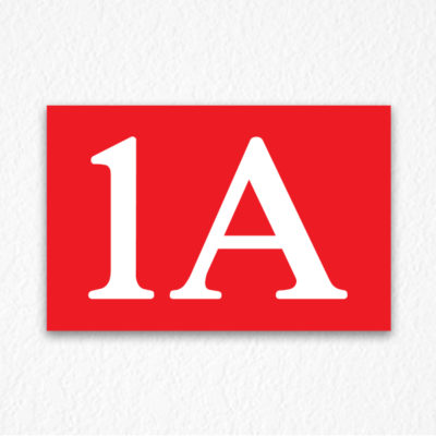 1A Floor Number Sign - HPD Signs NYC