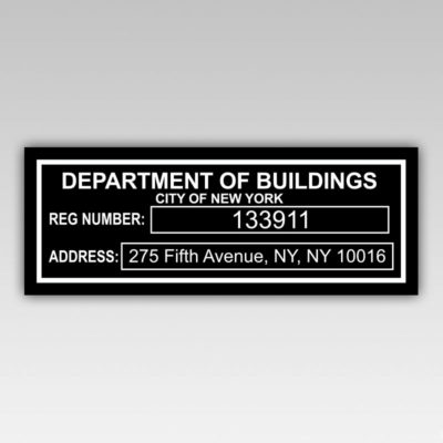 Building Supervision Sign - HPD Signs NYC