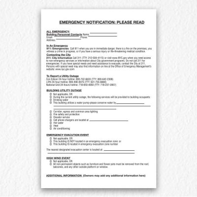 Disaster Response Sign - HPD Signs NYC